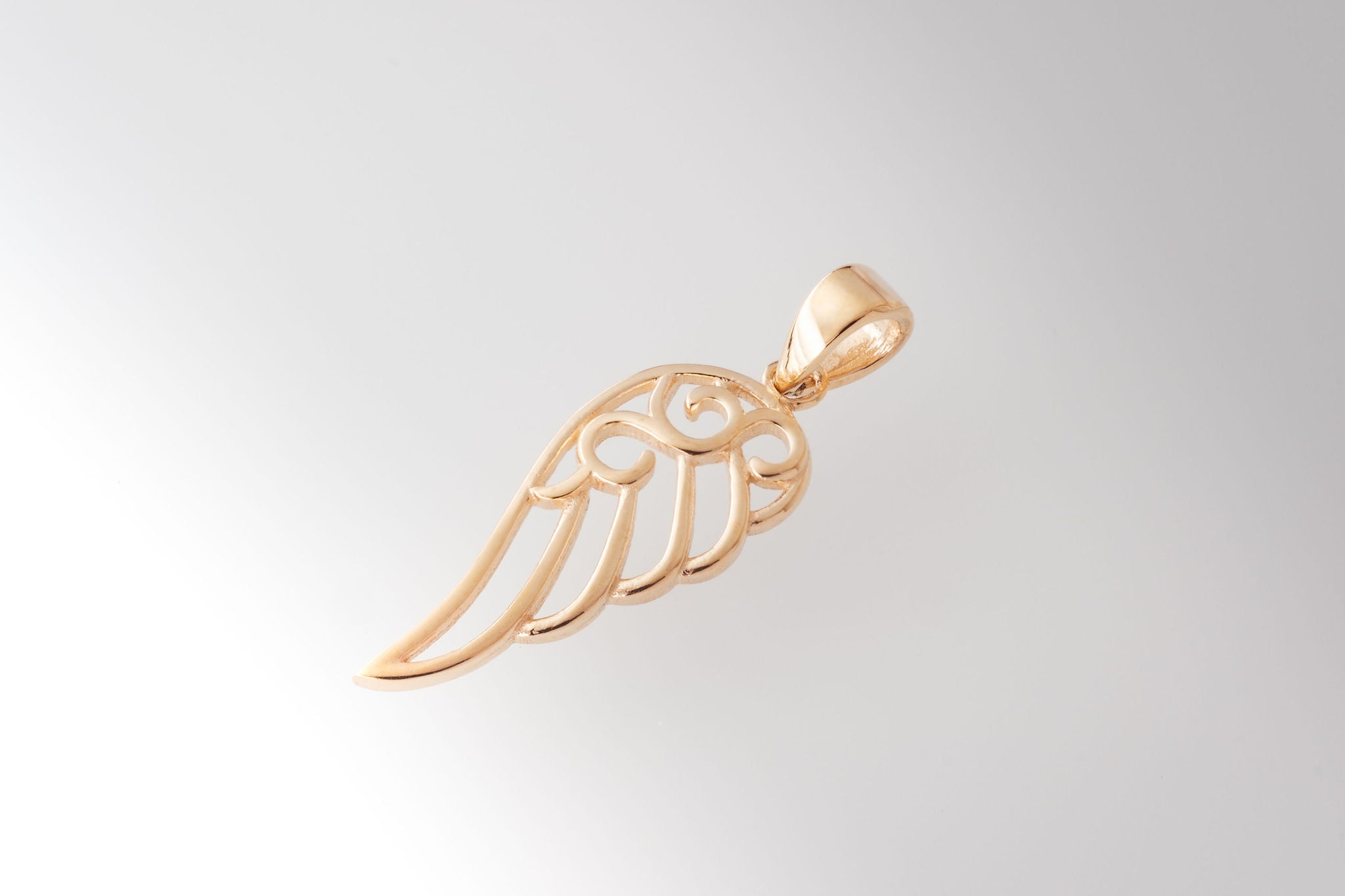 9ct Yellow Gold Angel Wing Pendant – Goldstone Jewellers