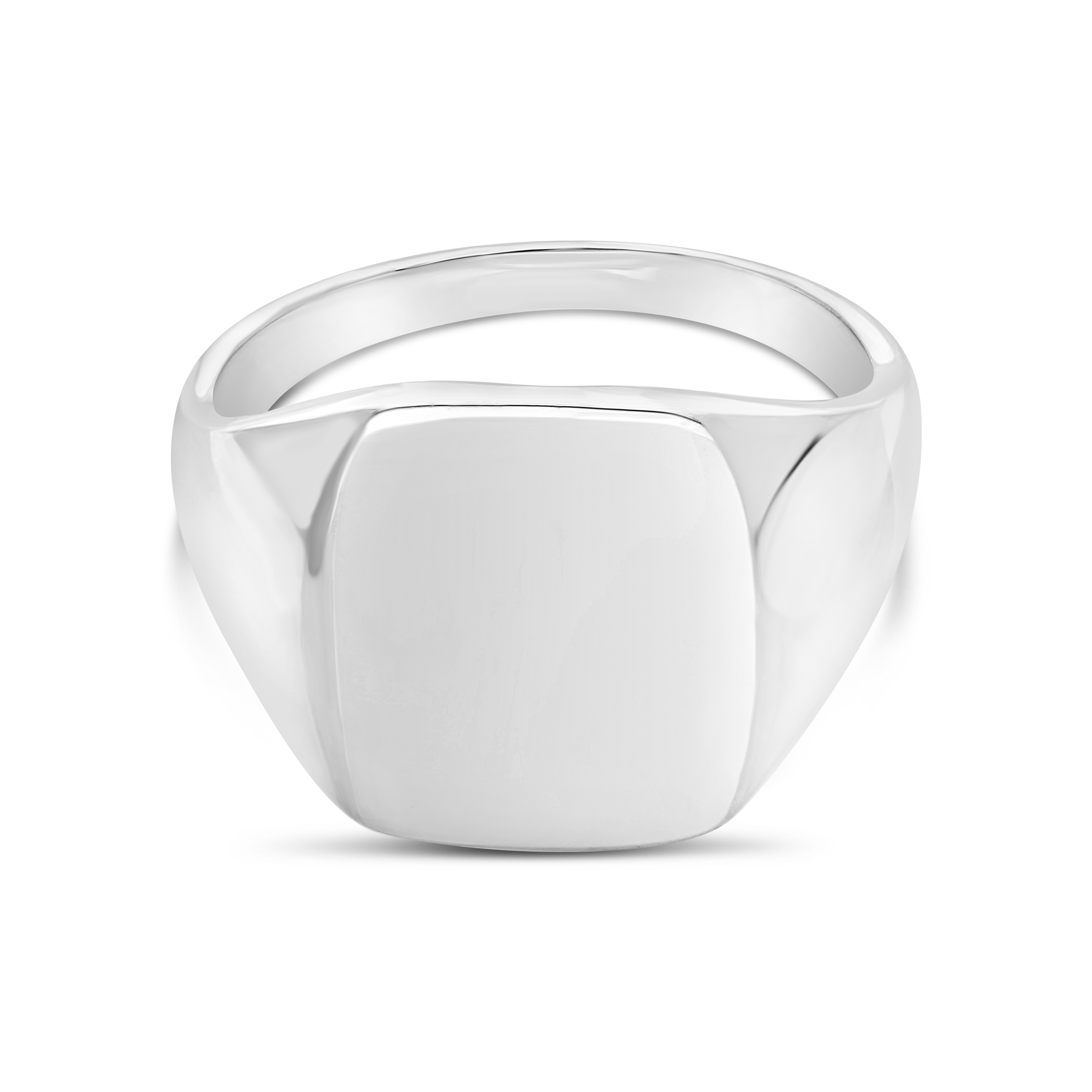 Silver Broad Rectangular Gents Signet Ring – Goldstone Jewellers